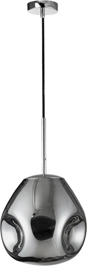 Skleněné závěsné svítidlo v leskle stříbrné barvě ø 25 cm Lava – Nova Luce
