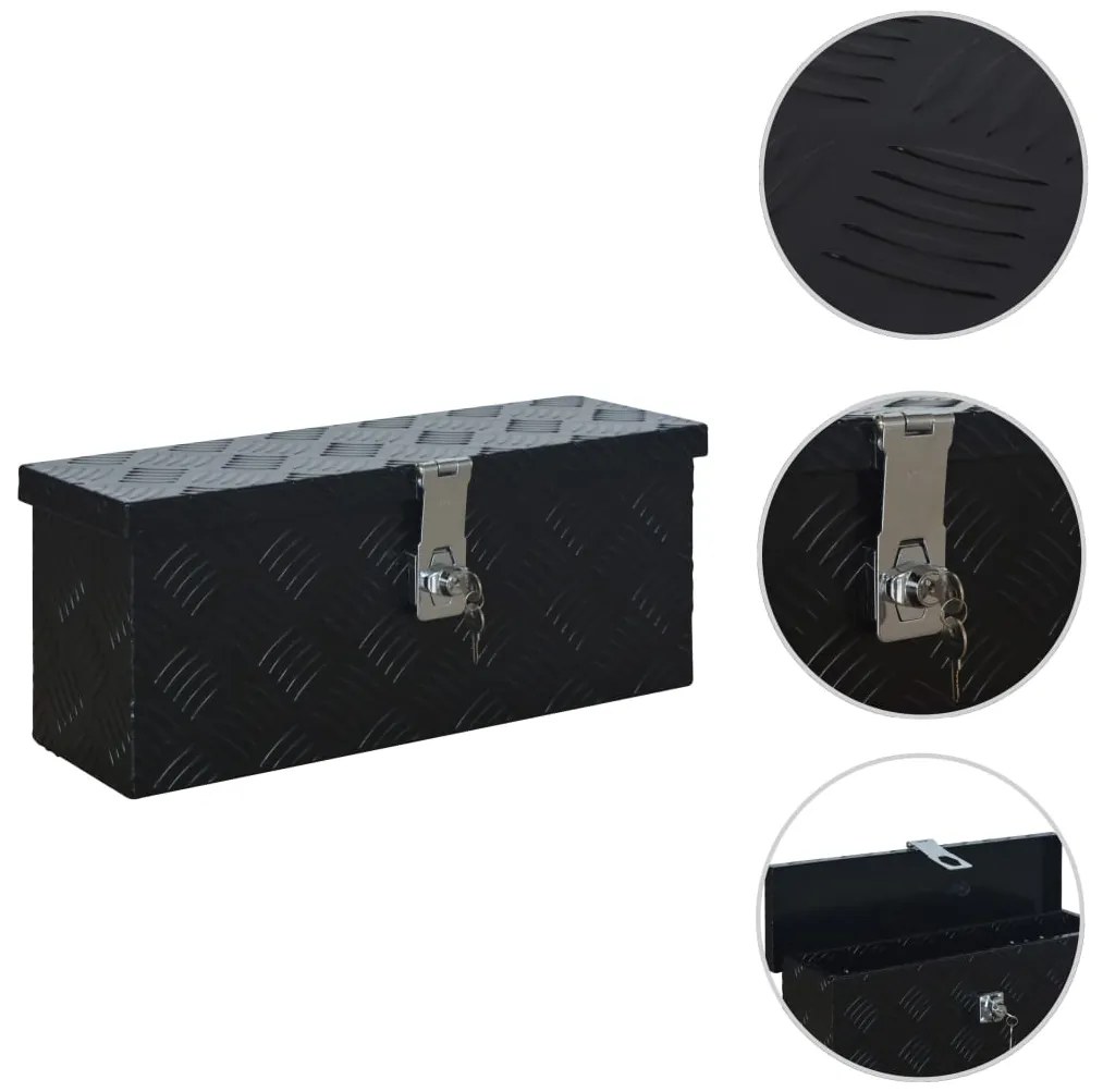 Hliníkový box 485 x 140 x 200 mm černý 144845