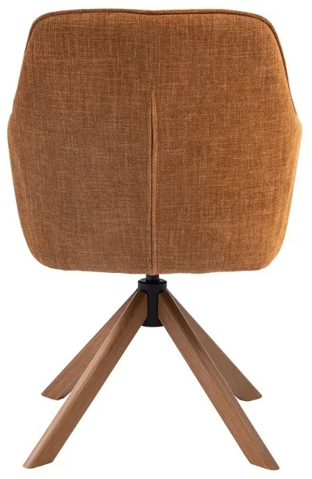 Designová otočná židle Sanjaya II skořicová