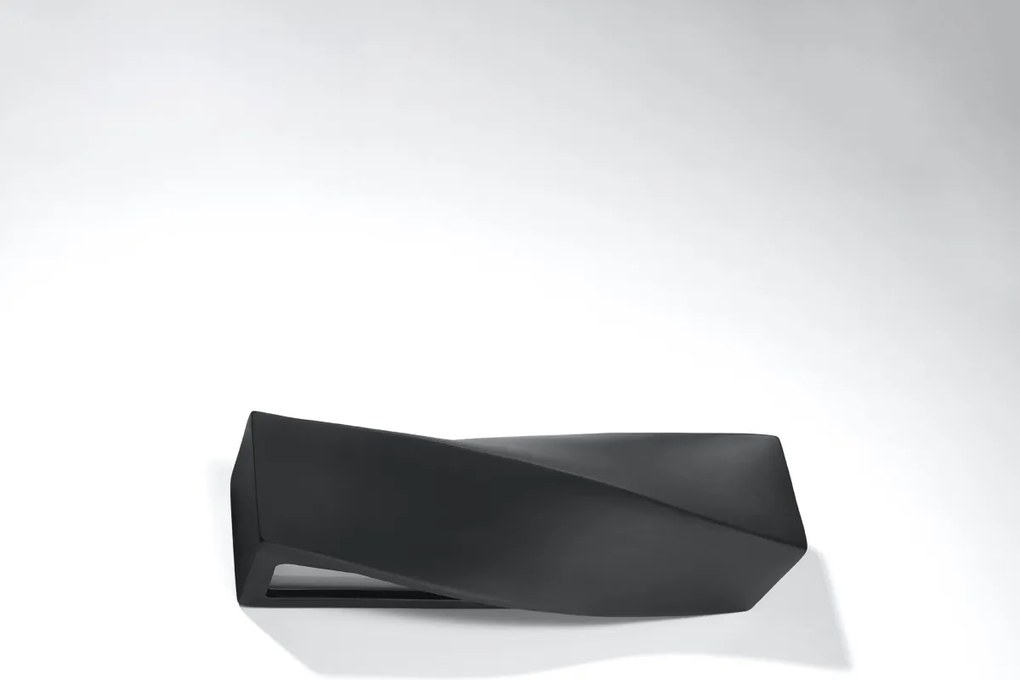 Sollux Lighting Nástěnné svítidlo keramické SIGMA černé