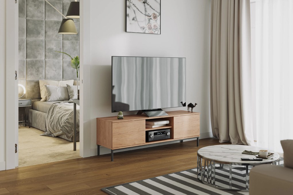 GAB TV stolek QUER RTV 2D, Dub Hikora 150 cm