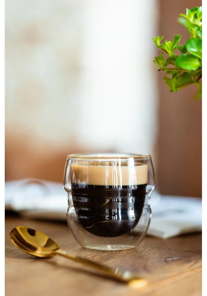 Skleněné šálky v sadě 2 ks na espresso/dvoustěnné 70 ml Sferico – Vialli Design