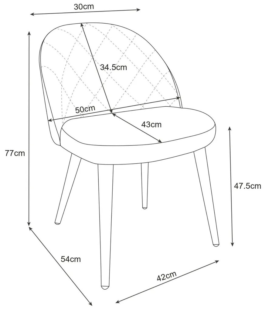 Čalouněná designová židle Poppy růžová