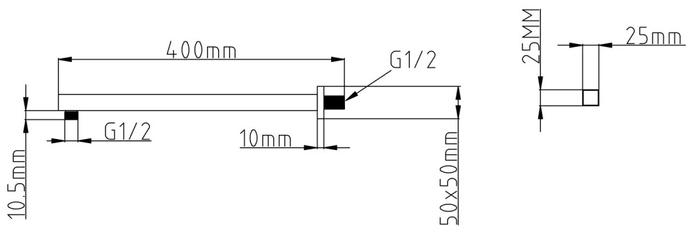 Sapho SPY podomítkový sprchový set s pákovou baterií, 2 výstupy, černá mat PY42/15-02