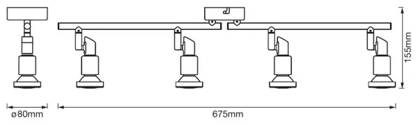 Ledvance - LED Bodové svítidlo SPOT 4xGU10/3W/230V