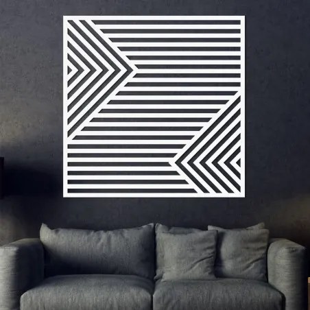 Dřevěný obraz na zeď s geometrickým vzorem | SENTOP PR0487