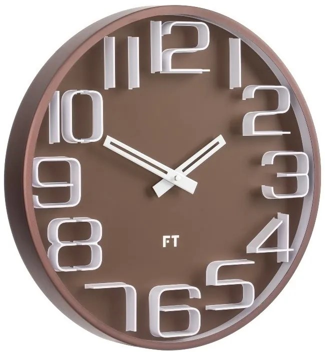 Designové nástěnné hodiny future time ft8010br numbers 30cm