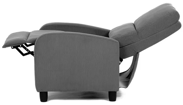Relaxační křeslo, béžová, manšestrová látka, TV-4011 BGE2 Barva: šedá