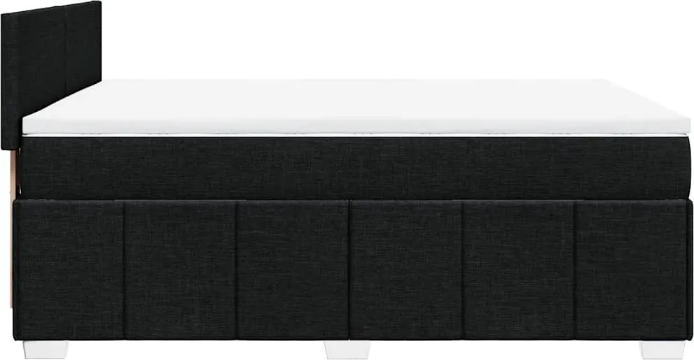 Box spring postel s matrací černá 160x200 cm textil 3287114
