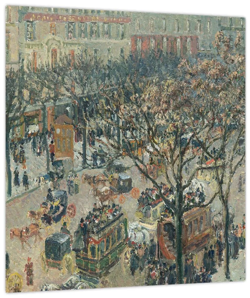 Obraz - Camille Pissarro, Boulevard des Italiens, Morning, Sunlight, reprodukce (30x30 cm)