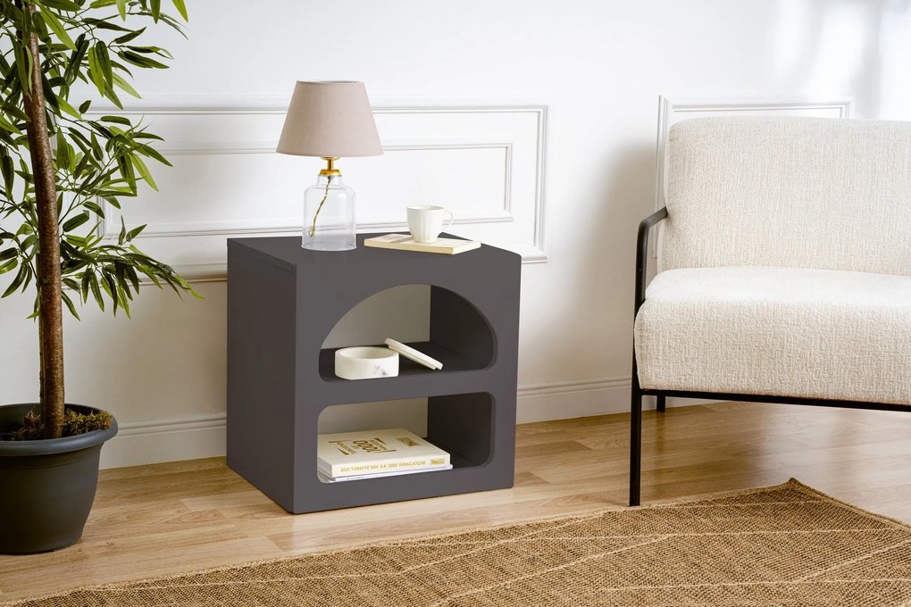 Kalune design Odkládací stolek LORIN antracitový