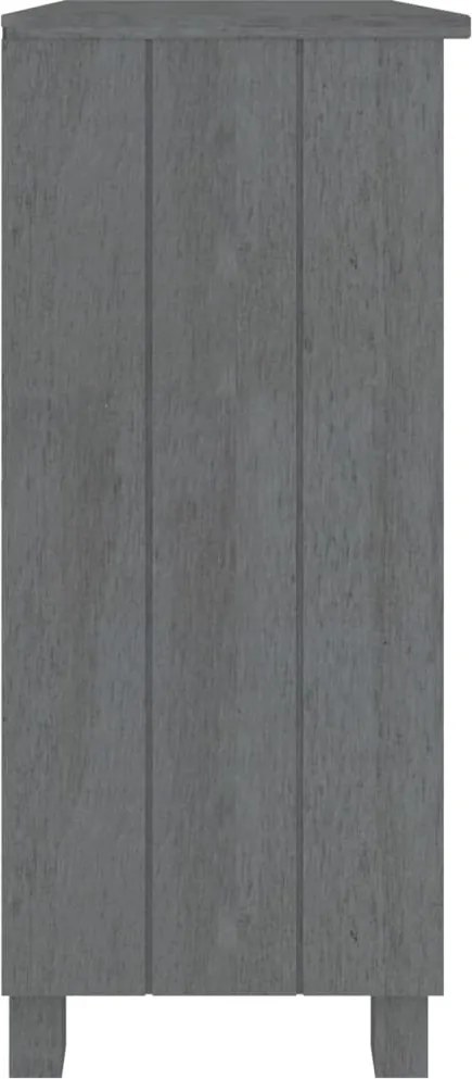 Příborník HAMAR tmavě šedý 85 x 35 x 80 cm masivní borovice 340502