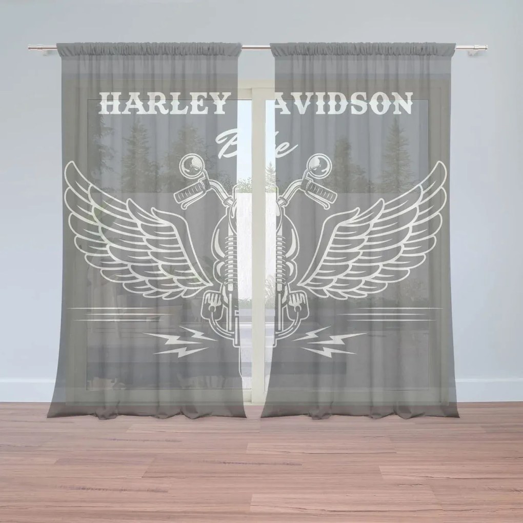 Sablio Záclony Harley-Davidson S křídly: 2ks 150x250cm