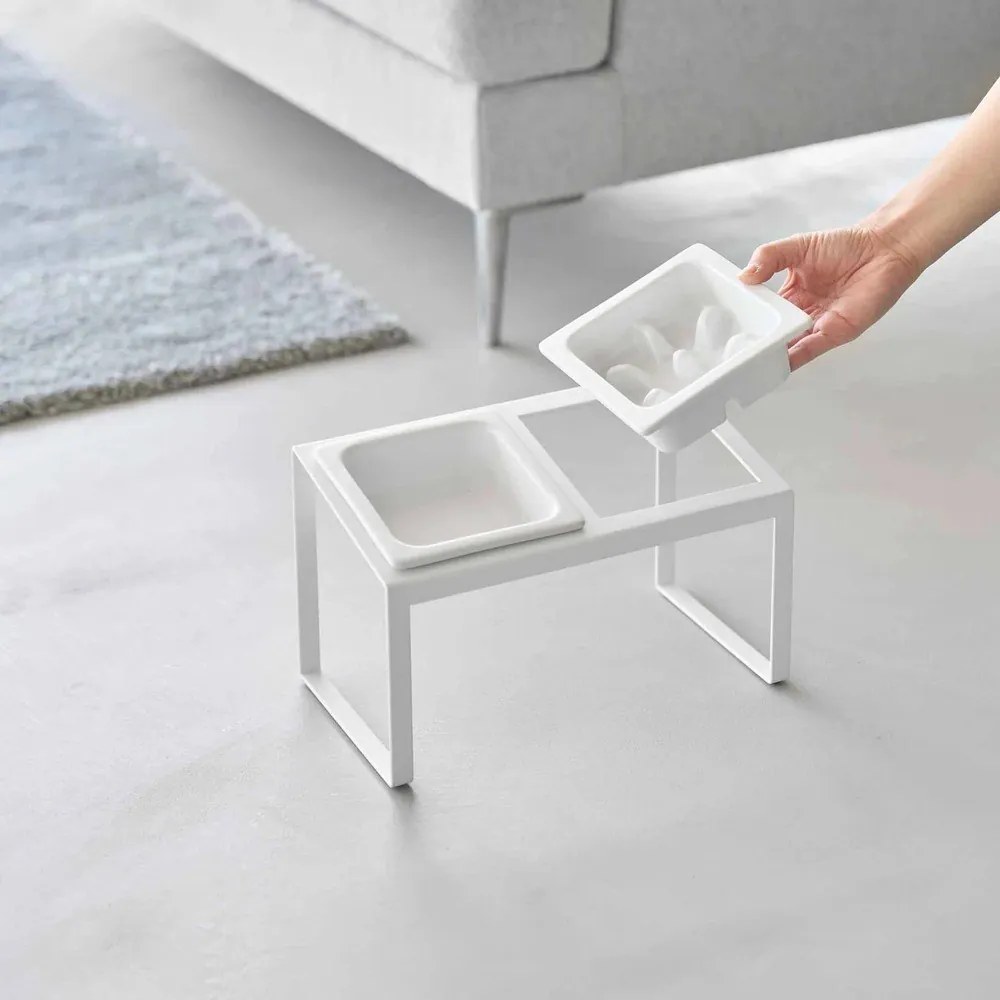 Keramický set misek s podstavcem pro domácího mazlíčka Nooks – YAMAZAKI