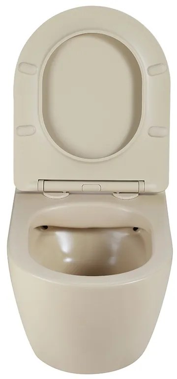 BPS-koupelny Závěsná WC mísa se SoftClose sedátkem HYD-7604, cappucino