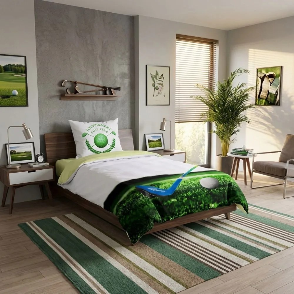 Kvalitex bavlna povlečení Golf 3D 140x200 70x90 1x 140/200, 1x 70/90cm