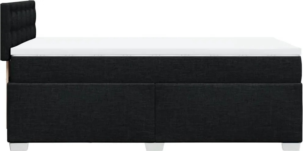 Box spring postel s matrací černá 90x190 cm textil 3285759