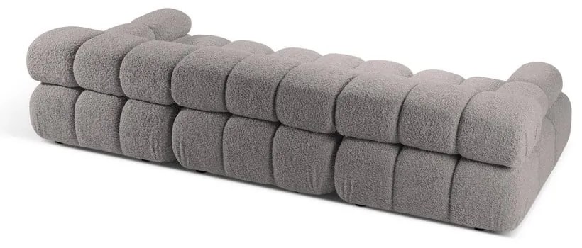 Světle šedá modulární pohovka z textilie bouclé 282 cm Bellis – Micadoni Home