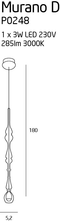 Skleněné LED svítidlo MAXlight MURANO P0248