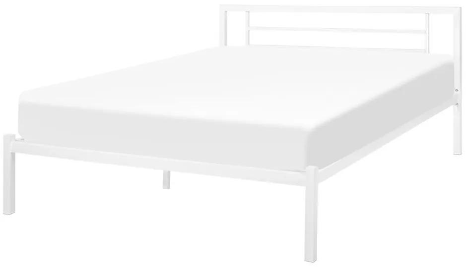 Kovová postel 140 x 200 cm bílá CUSSET Beliani