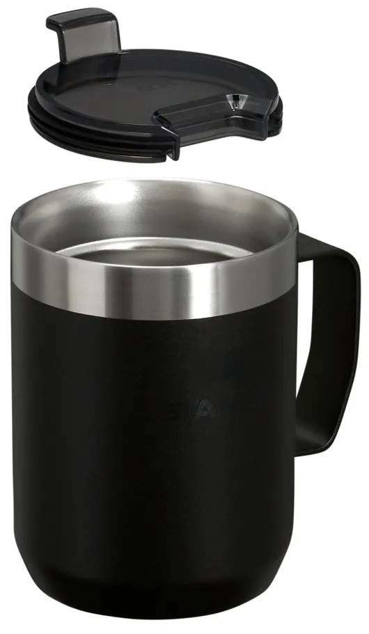 Černý termo hrnek z nerezové oceli 230 ml Stay-Hot Camp Mug Black – Stanley