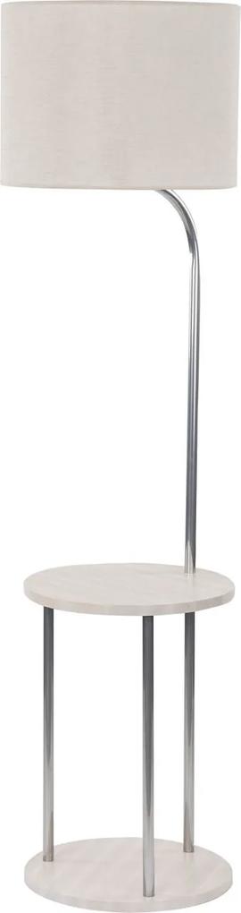 Designová stojací lampa s odkládacím stolkem GENOVEFFA, světle hnědá Tlg  GENOVEFFA | BIANO
