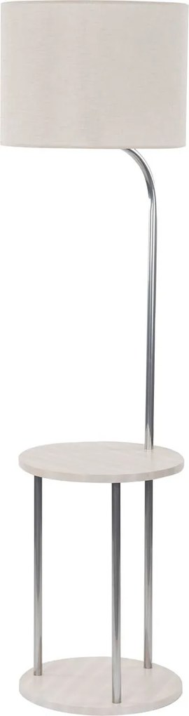 Designová stojací lampa s odkládacím stolkem GENOVEFFA, světle hnědá Tlg GENOVEFFA