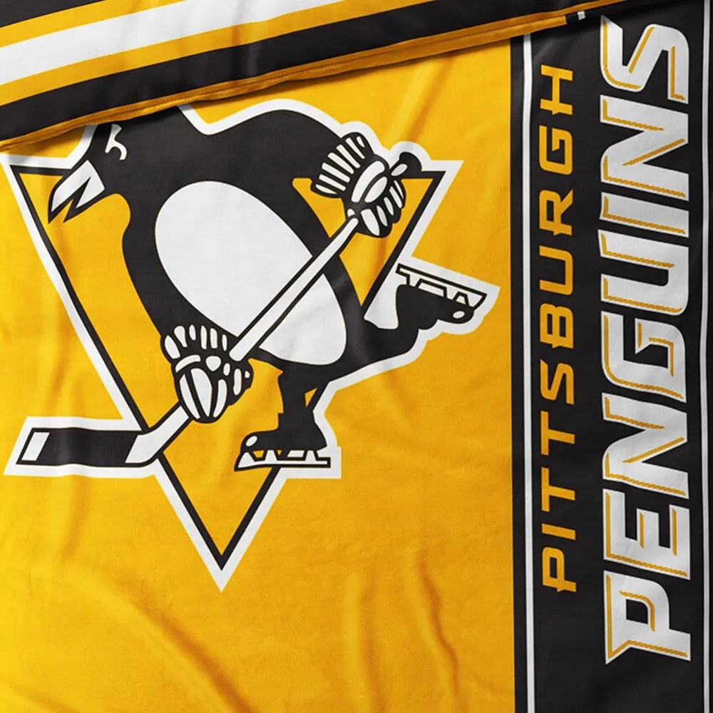 Mikroplyšové ložní povlečení NHL Pittsburgh Penguins - 70 x 90 cm + 140 x 200 cm