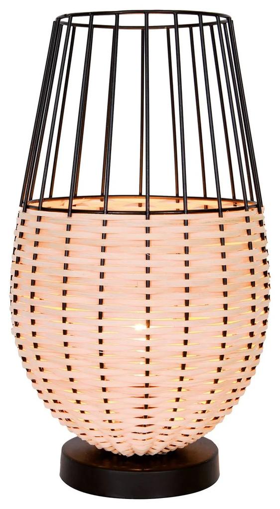 Stolní lampa Dizzi ze dřeva a kovu