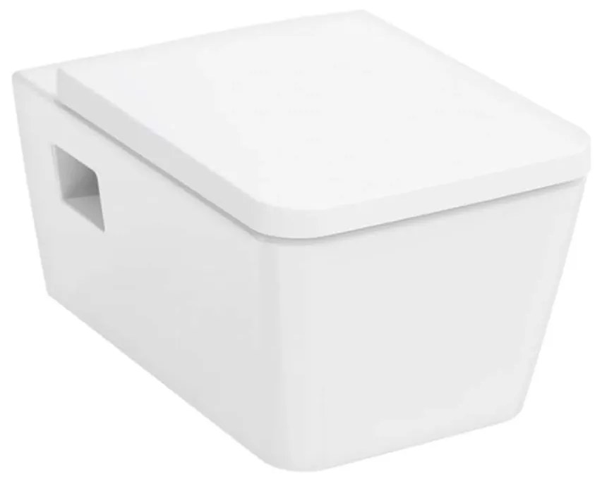 Hansgrohe EluPura Original Q - Závěsné WC se sedátkem, Rimless, bílá 60208450