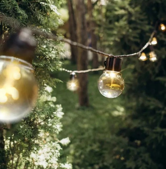 Solární párty osvětlení řetěz girlanda GIR65, 30xLED, G40, 6,5m