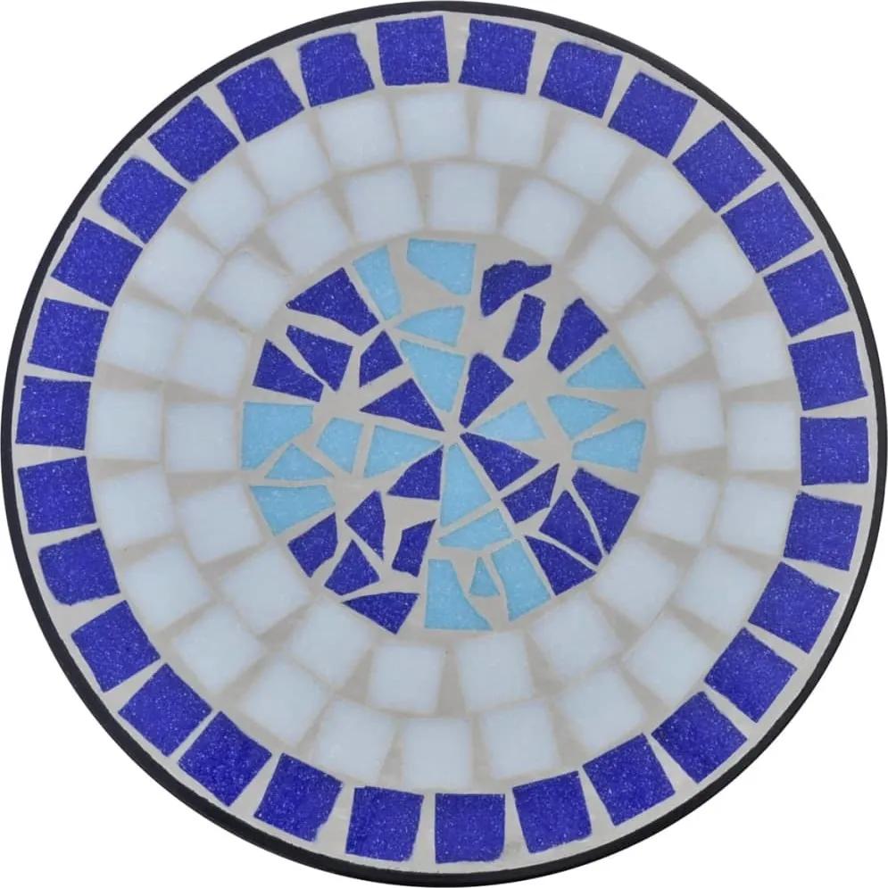 vidaXL Mozaikový stolek na květiny a bílý [41128] Barva: Modrá