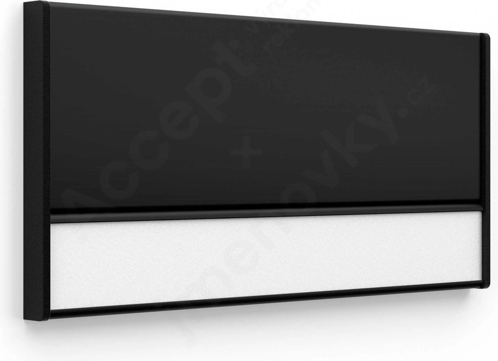 ACCEPT Dveřní tabulka ACS 187 x 93 mm - černá tabulka
