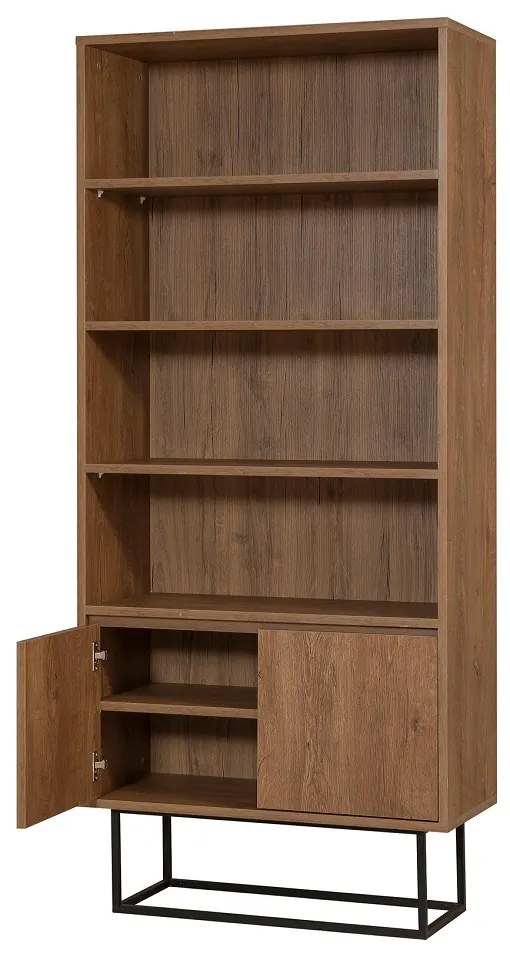 Designový regál Walidah 182 cm ořech