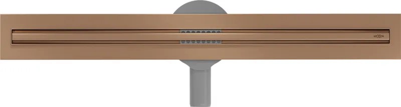 Mexen Flat 360° Slim sprchový žlab 50 cm, měděná matná, 1C41050