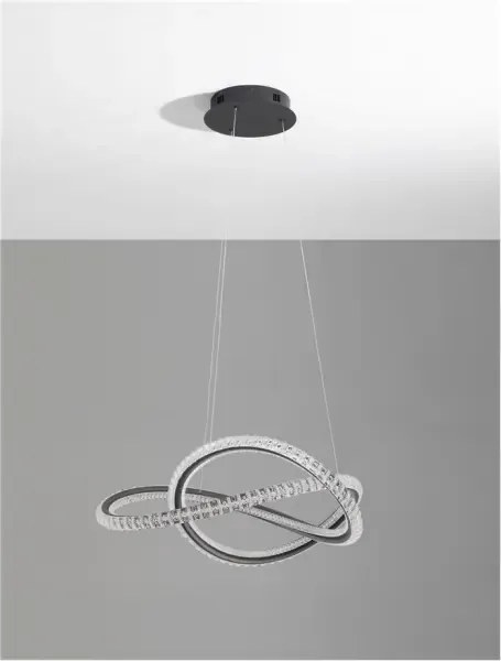 LED lustr Ginevra 57 černé