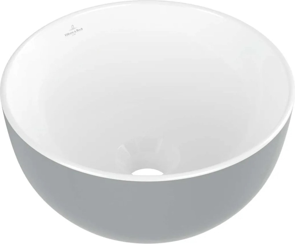 Villeroy & Boch Artis - Umyvadlo na desku, průměr 33 cm, bez přepadu, bez otvoru pro baterii, French Linen 438932BCT7