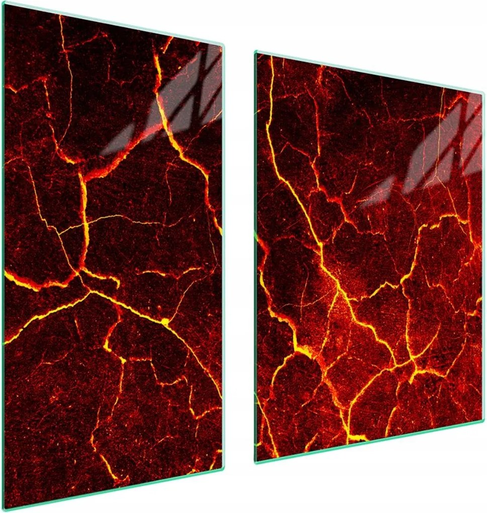 Skleněná ochranná deska na sporák 90x52 Láva Tvrzená Indukce 7v1
