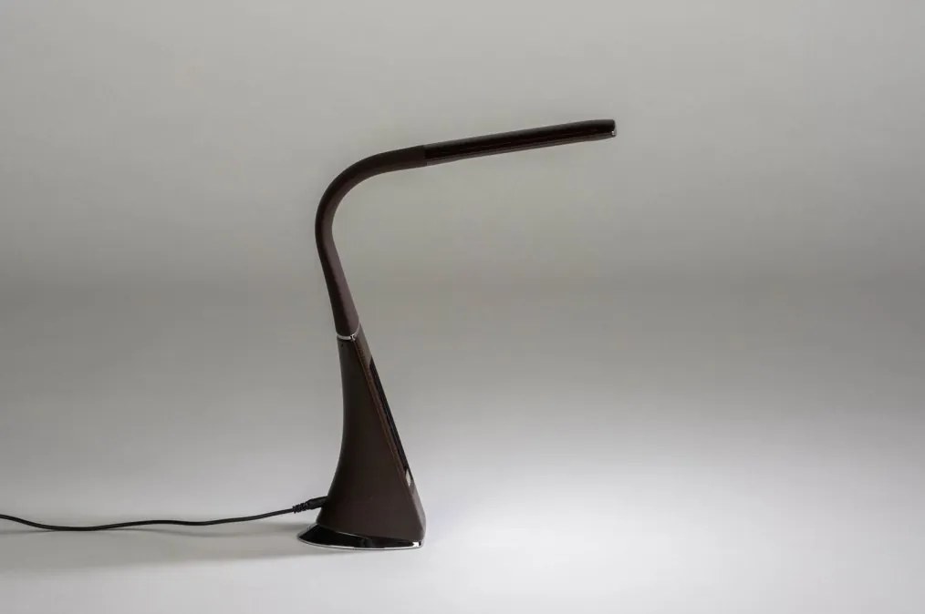 Stolní designová LED lampa Tyax Brown