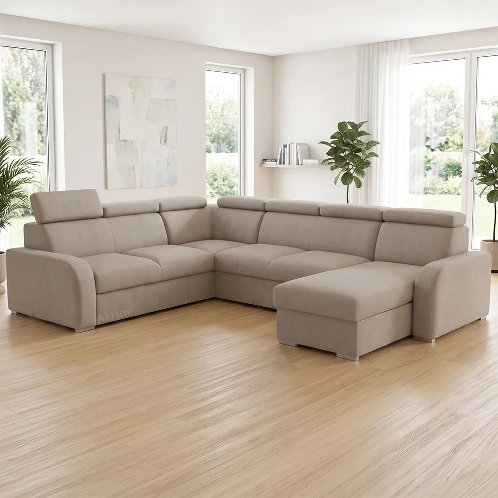 Sedací souprava OSLO U | 250x310x170 | rozkládací + 2x úložný prostor | VÝBĚR TKANIN