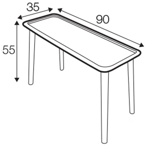 Love side table, light grey