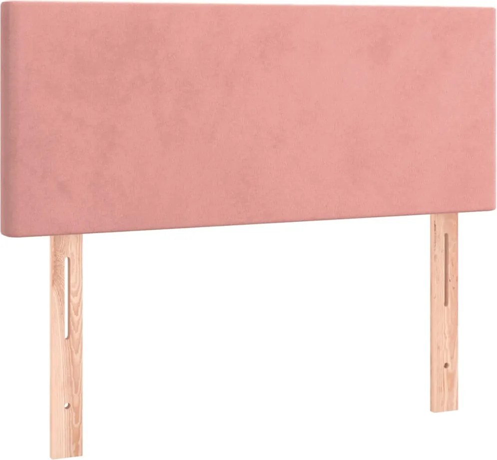 Box spring postel s matrací růžová 120x190 cm samet 3269830