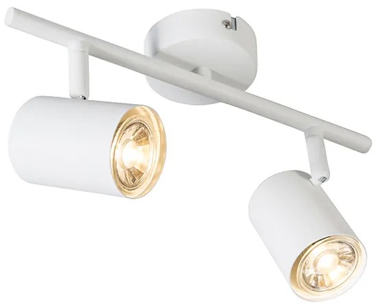 Moderní bílý nastavitelný bodový reflektor vč. 2 WiFi GU10 světelných zdrojů - Jeana