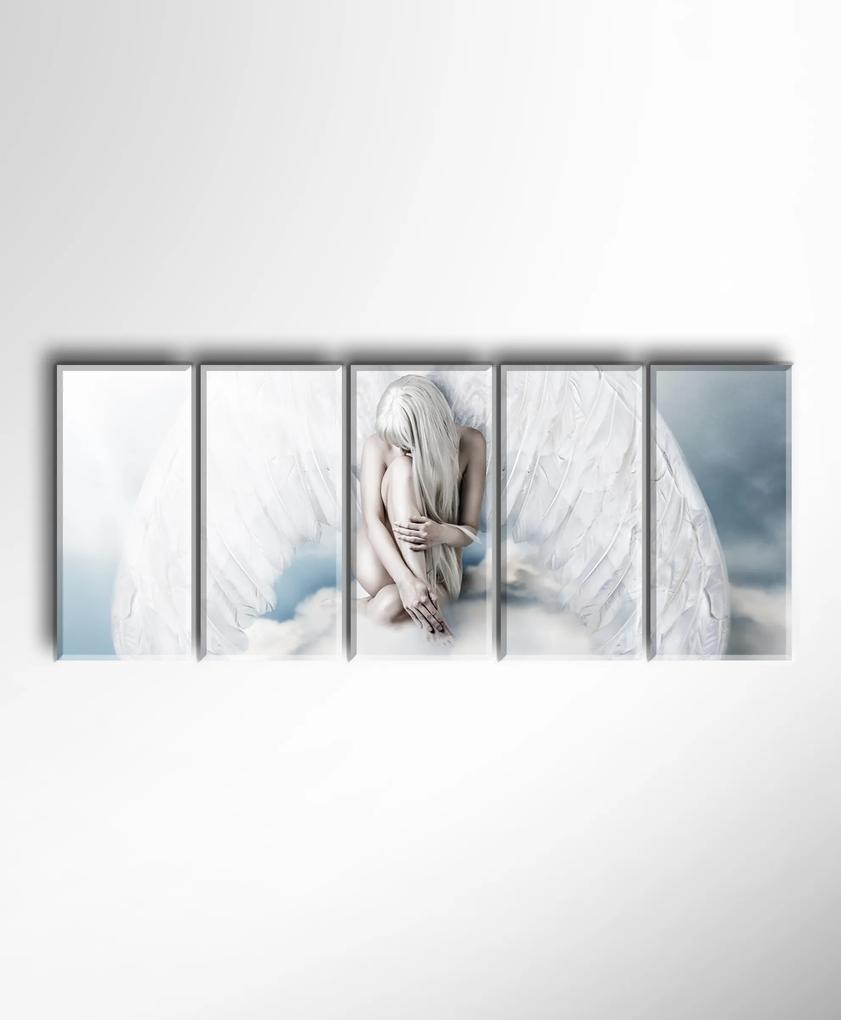 Malvis ® Obraz Anděl v nebi ROZMĚR (šířka x výška): pětidílný obdélník 200x90 cm