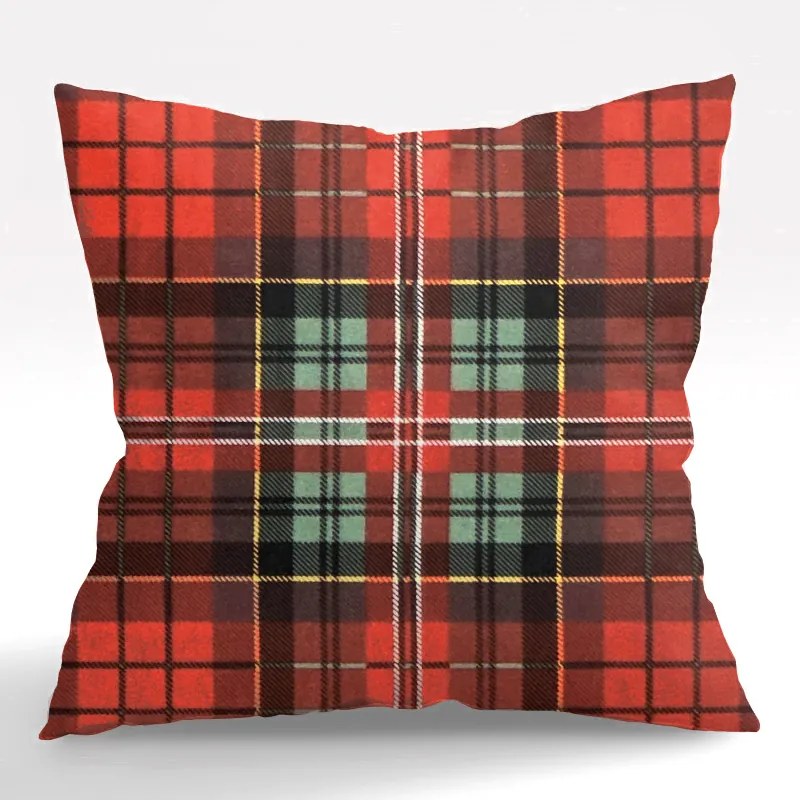 Ervi povlak na polštář FLANELOVÝ - Skotská kostka Tartan, různé rozměry