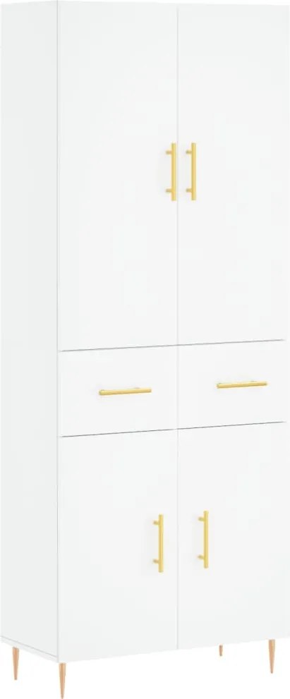 Skříň highboard bílá 69,5 x 34 x 180 cm kompozitní dřevo 3198137