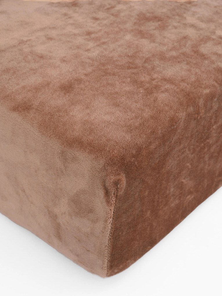 MK Lůžkoviny Prostěradlo mikroplyš Deluxe 140 × 200 cm – mocha mousse