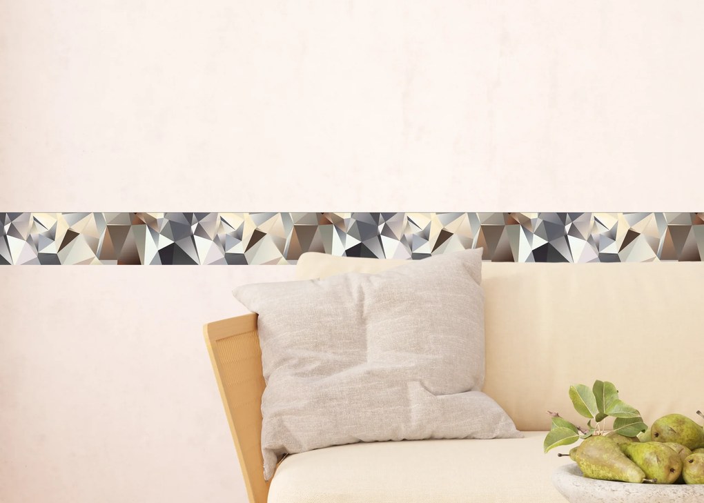 Samolepící bordura na zeď 3D Pyramidy | 5 m x 13.8 cm | DWB8213