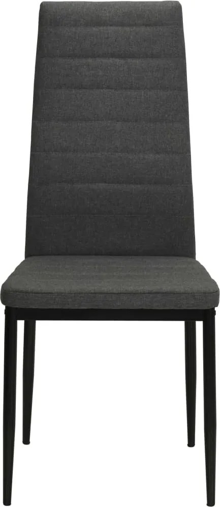 Jídelní židle 6 ks tmavě šedé textil 275379