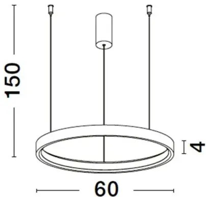 LED lustr Perrine 60 černé